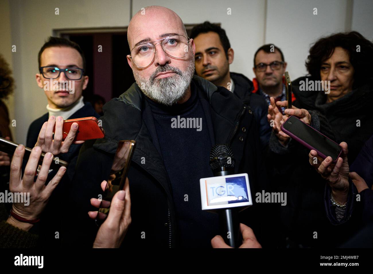 Turin, Italien. 27. Januar 2023 Stefano Bonaccini, Kandidat für das Amt ...