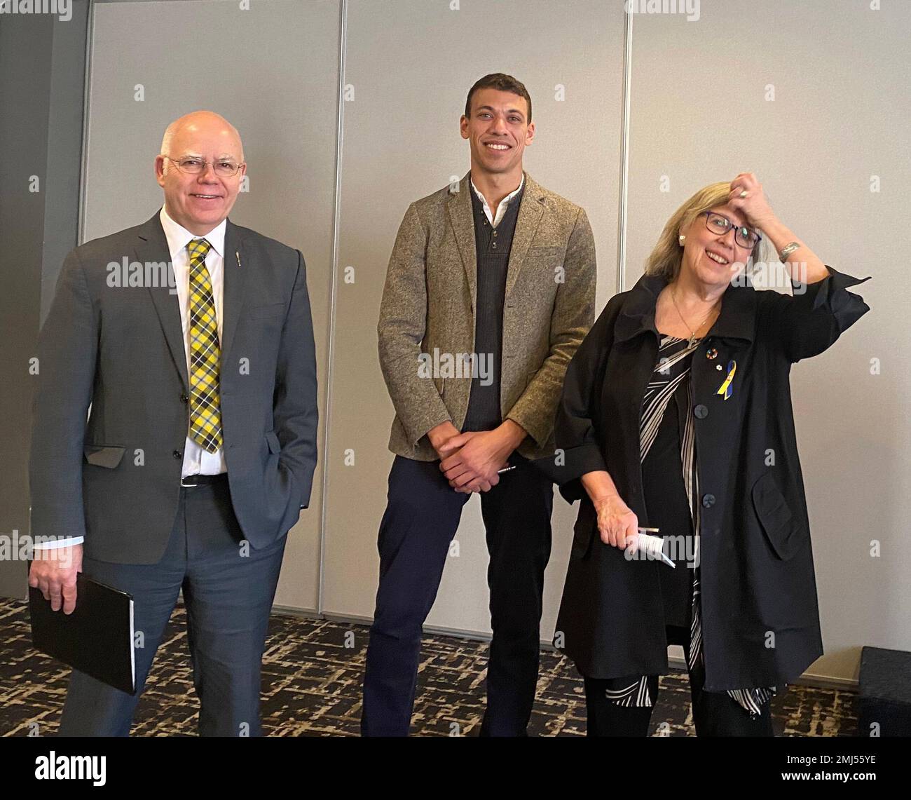 Federal Green Party Leader Elizabeth May, Deputy Leader Jonathan ...