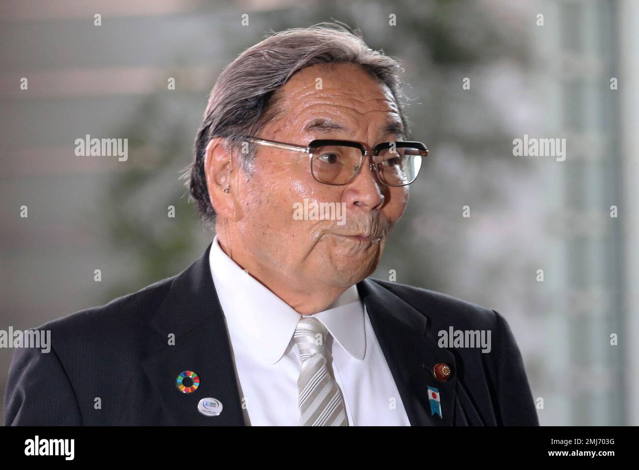 Newly appointed Minister of State for Regional Revitalization Seigo ...