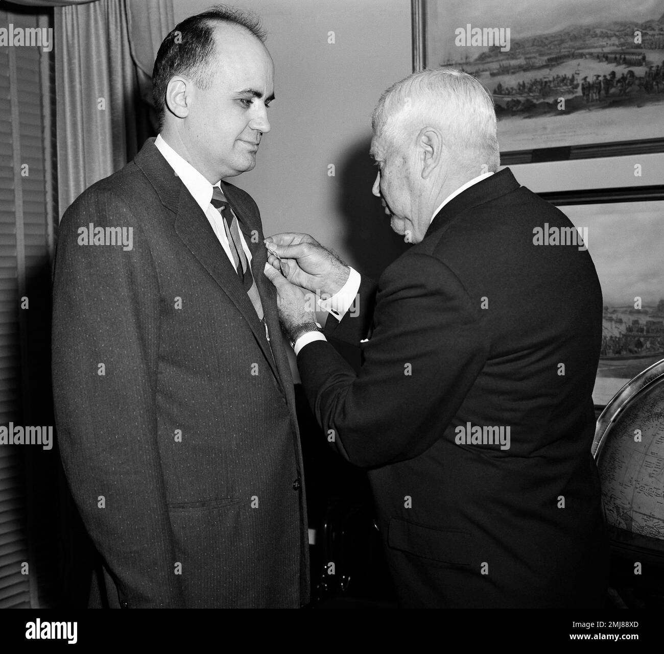 File - In this April 18, 1957, file photo, Dr. Maurice Hilleman, left ...