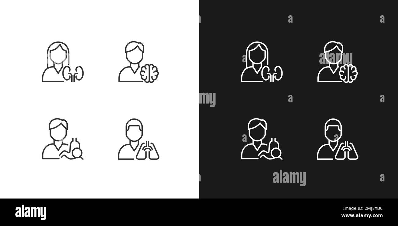 Interne Organe Behandlung Pixel perfekte lineare Symbole für den ... Interne Organe Behandlung Pixel perfekte lineare Symbole für den ...