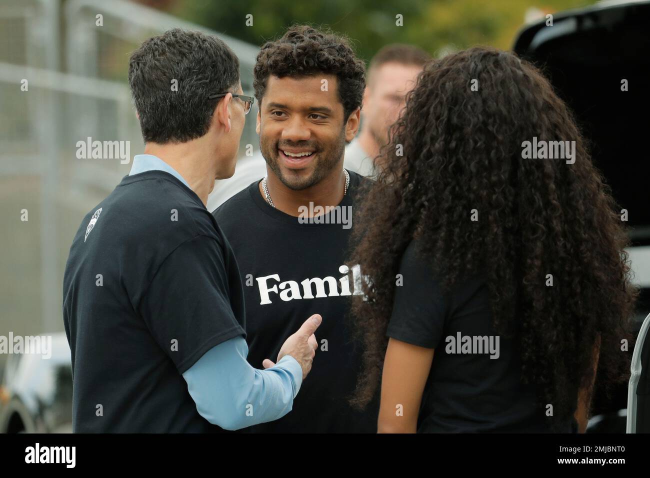 Seattle Sounders MLS soccer majority owner Adrian Hanauer, left, talks ...