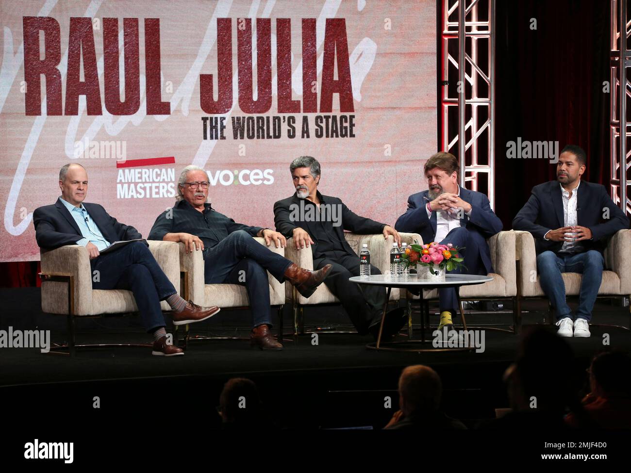 Executive producer Michael Kantor, from left, Edward James Olmos, Esai ...