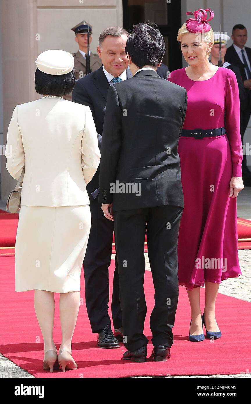 Polish President Andrzej Duda and first lady Agata Kornhauser-Duda ...