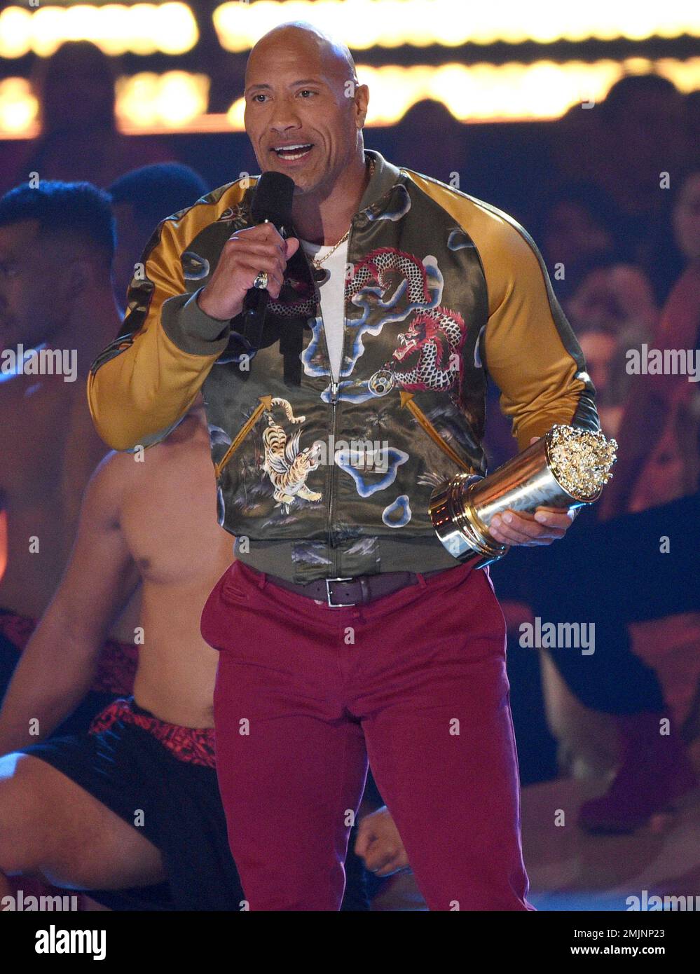 Dwayne Johnson, also known as The Rock, accepts the generation award at ...