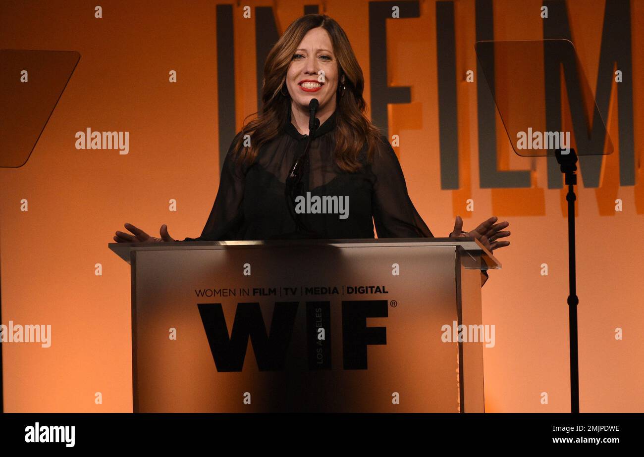 Kirsten Schaffer, Los Angeles executive director, Women in Film, speaks ...