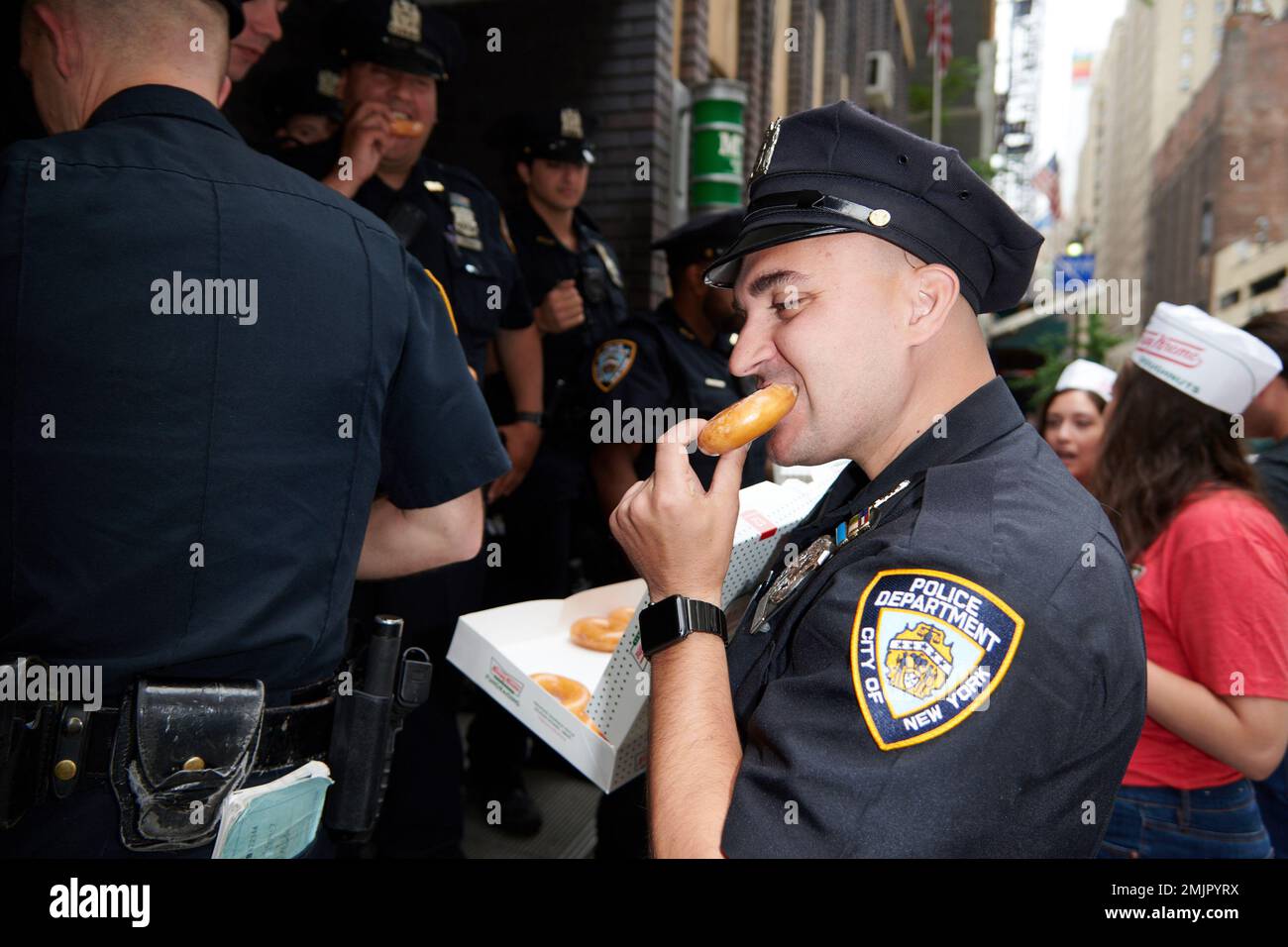 IMAGE DISTRIBUTED FOR KRISPY KREME DOUGHNUTS- A New York City Police ...