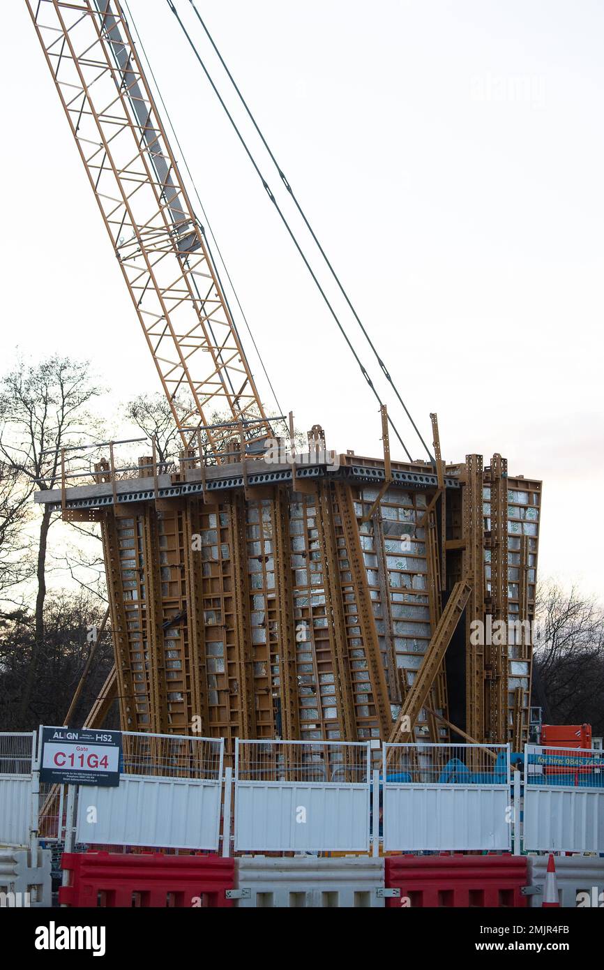 Harefield, Großbritannien. 27. Januar 2023. HS2 Bau einer ...
