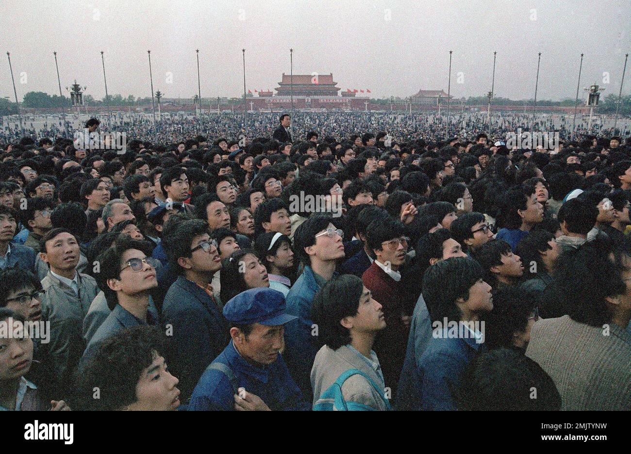 FILE - In this April 21, 1989 file photo, tens of thousands of students ...