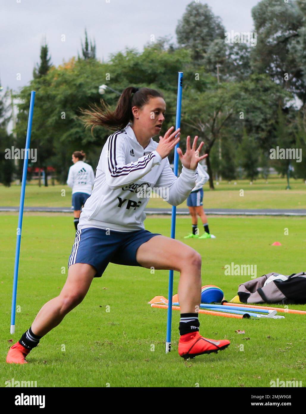 Argentine women's soccer team player Florencia Bonsegundo trains ahead ...