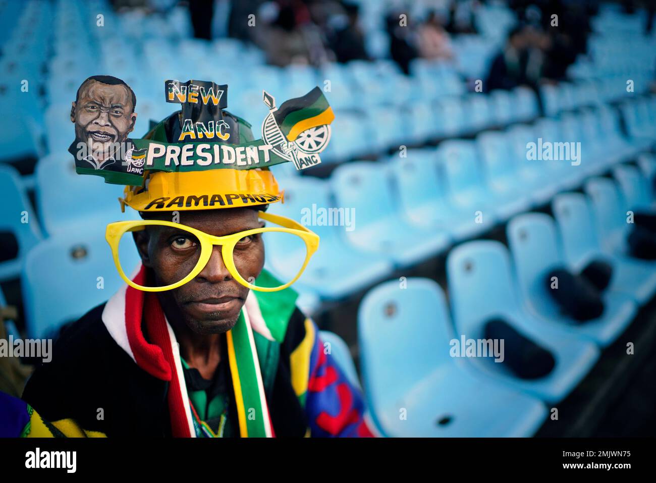 African National Congress party (ANC) supporters gather for the ...
