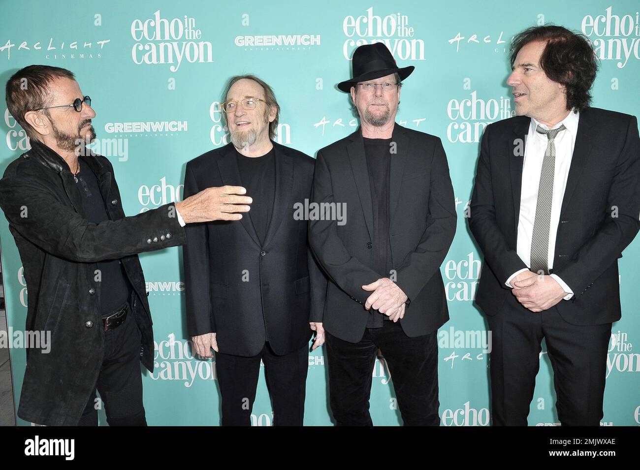 Ringo Starr, from left, Stephen Stills, Roger McGuinn and Andrew Slater ...