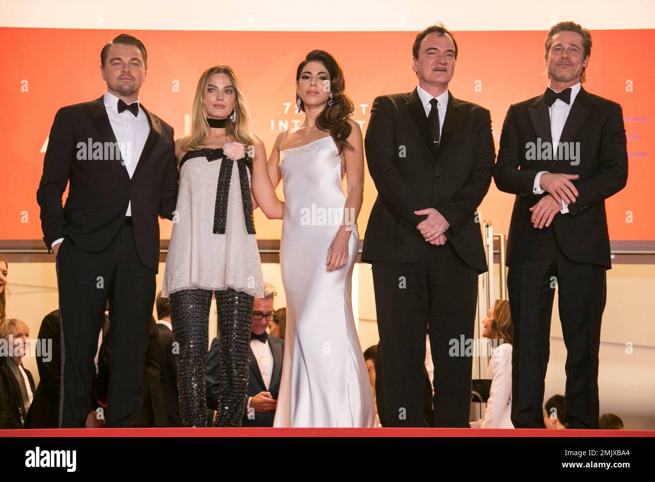 Actors Leonardo DiCaprio, from left to right, and Margot Robbie ...