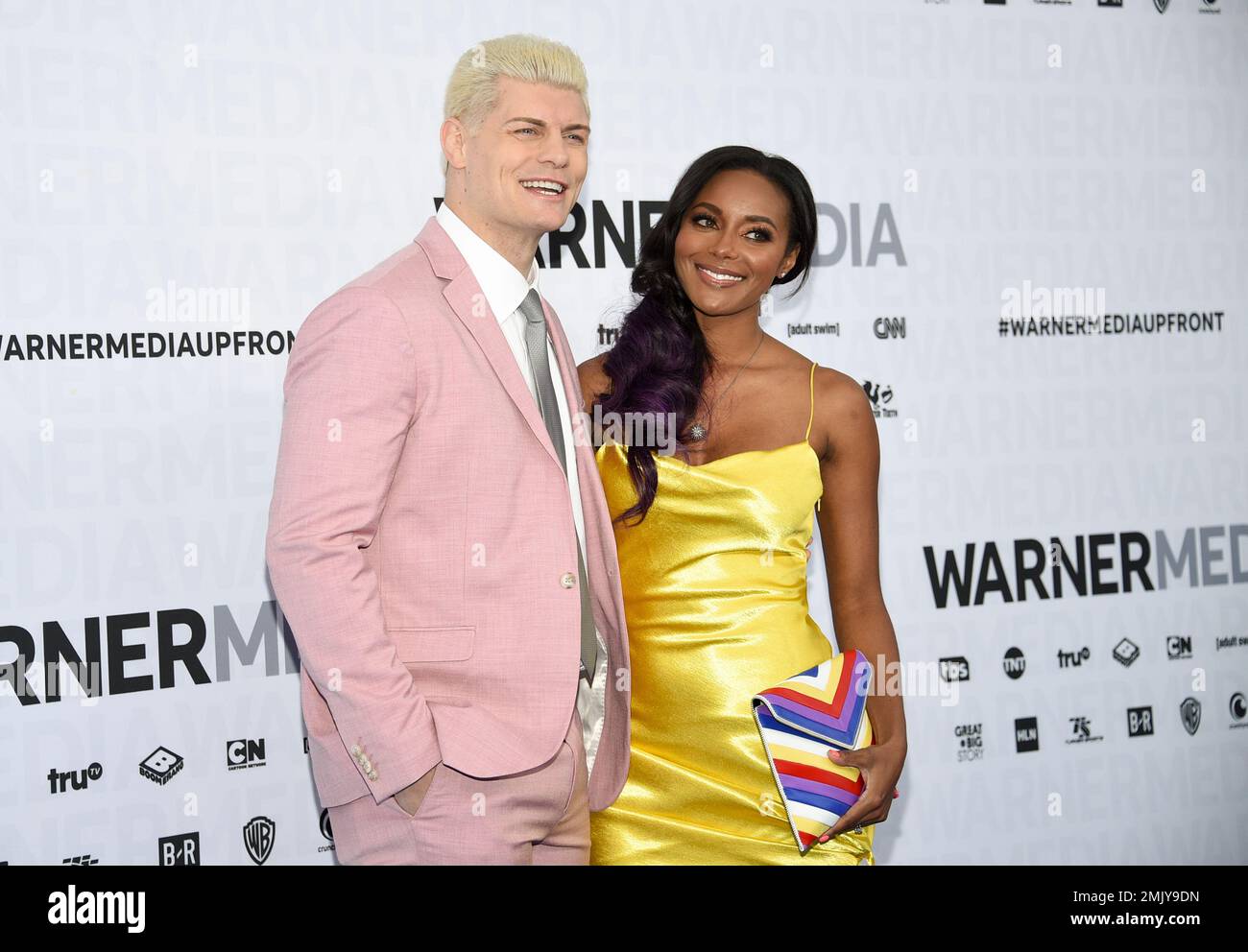 Professional wrestlers Cody Rhodes, left, and Brandi Rhodes attend the ...