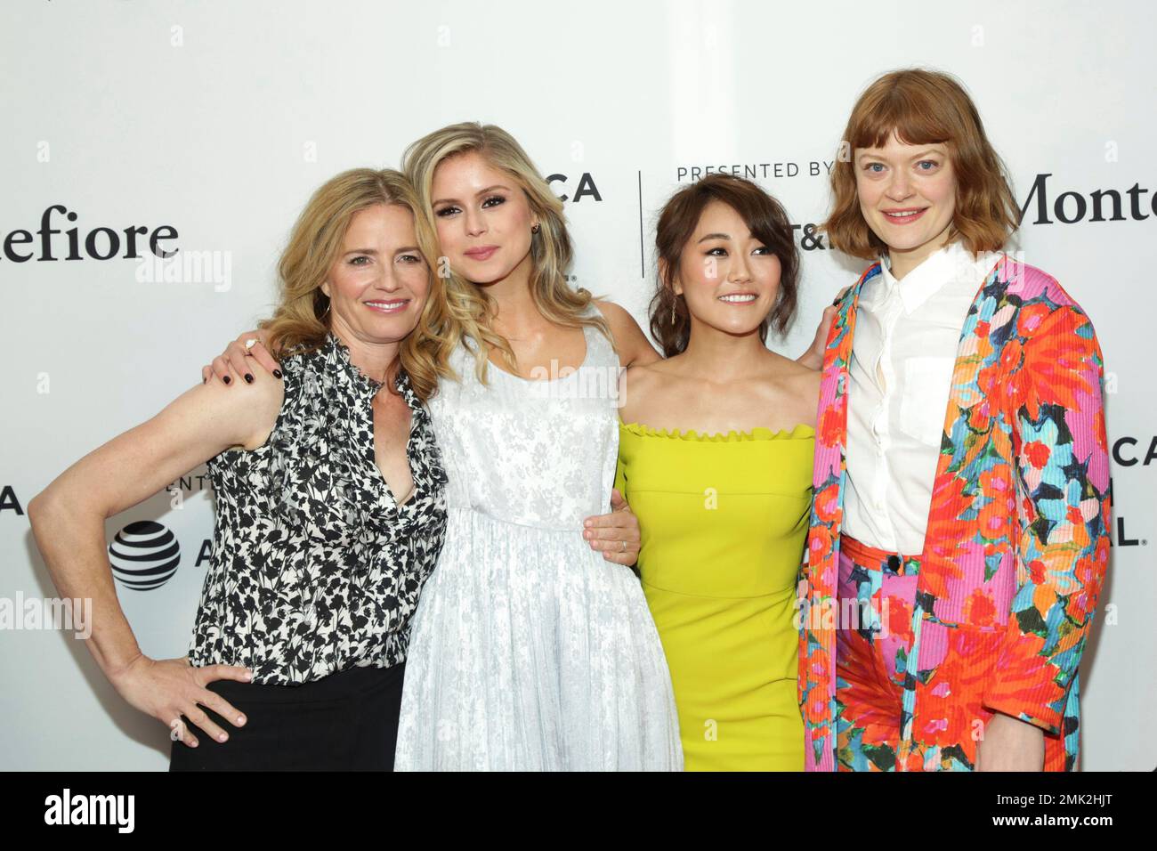 Actresses Elisabeth Shue, from left, Erin Moriarty, Karen Fukuhara and ...
