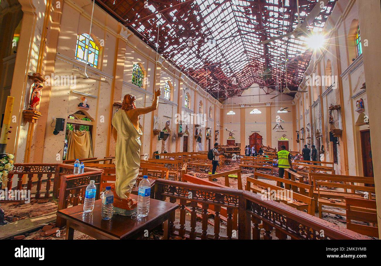 In this Sunday, April 21, 2019, a view of St. Sebastian's Church ...