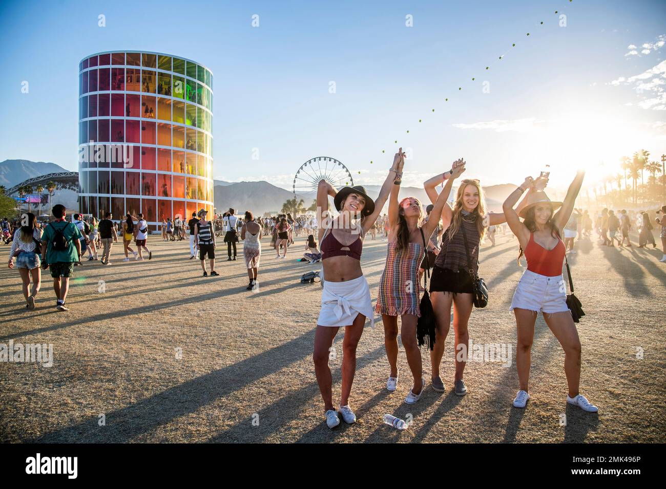 Festival goers attend the Coachella Music & Arts Festival at the Empire ...