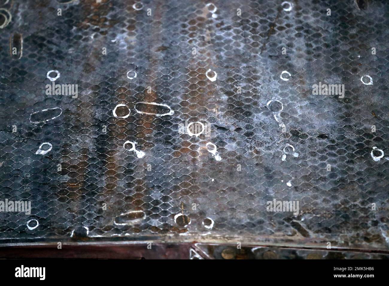 The heat shield of the NASA Apollo 11 command module Columbia, scorched ...