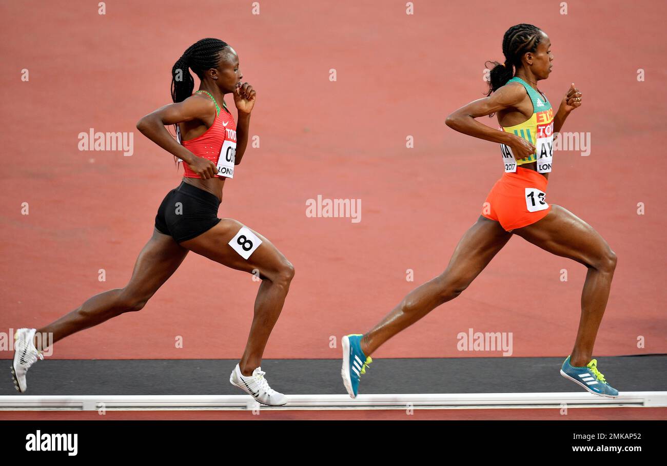 FILE - In this Sunday, Aug. 13, 2017 file photo, Ethiopia's Almaz Ayana ...
