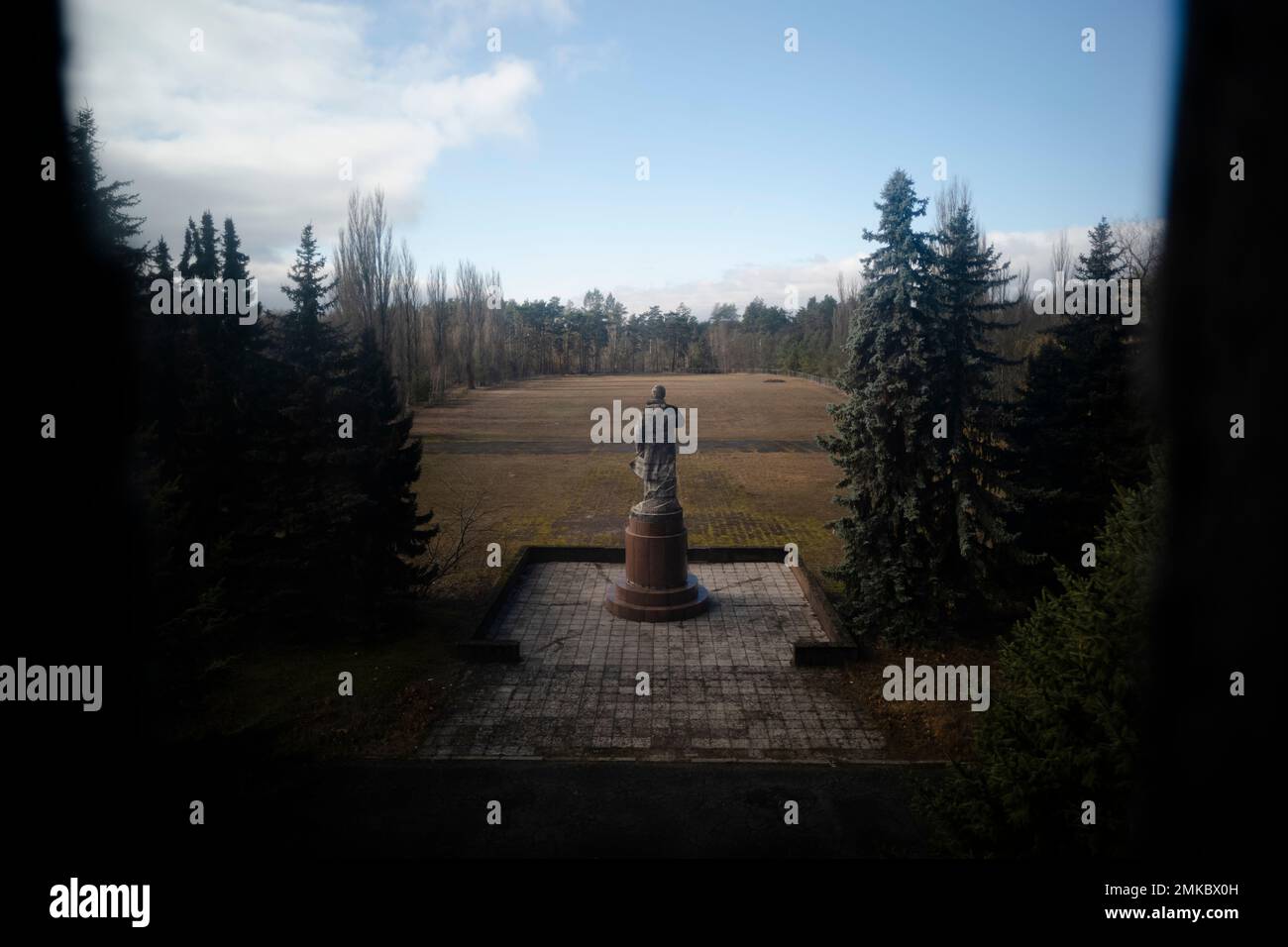 In this Tuesday, Feb. 22, 2019 photo, a Lenin monument stands in front ...