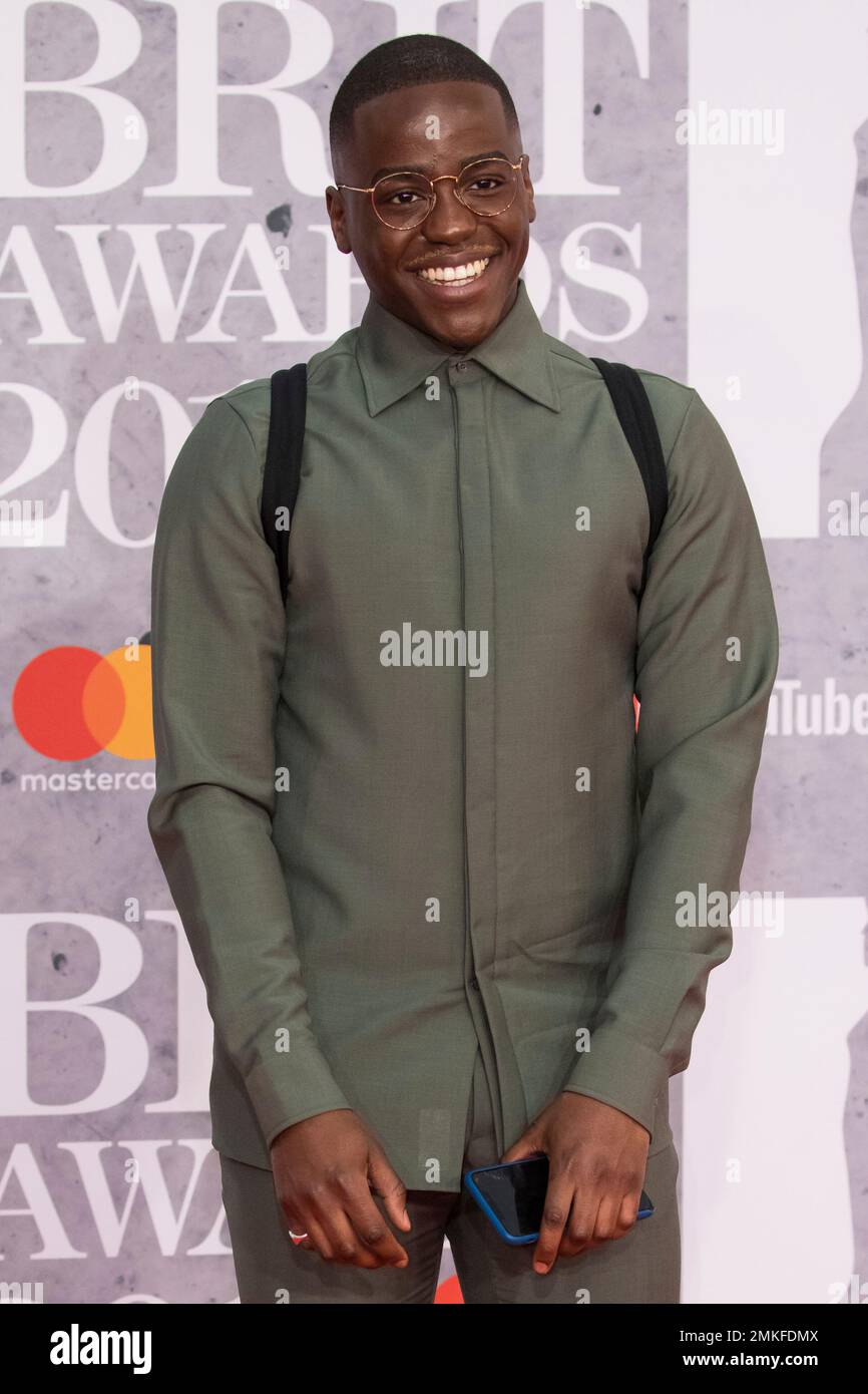 Ncuti Gatwa poses for photographers upon arrival at the Brit Awards in ...
