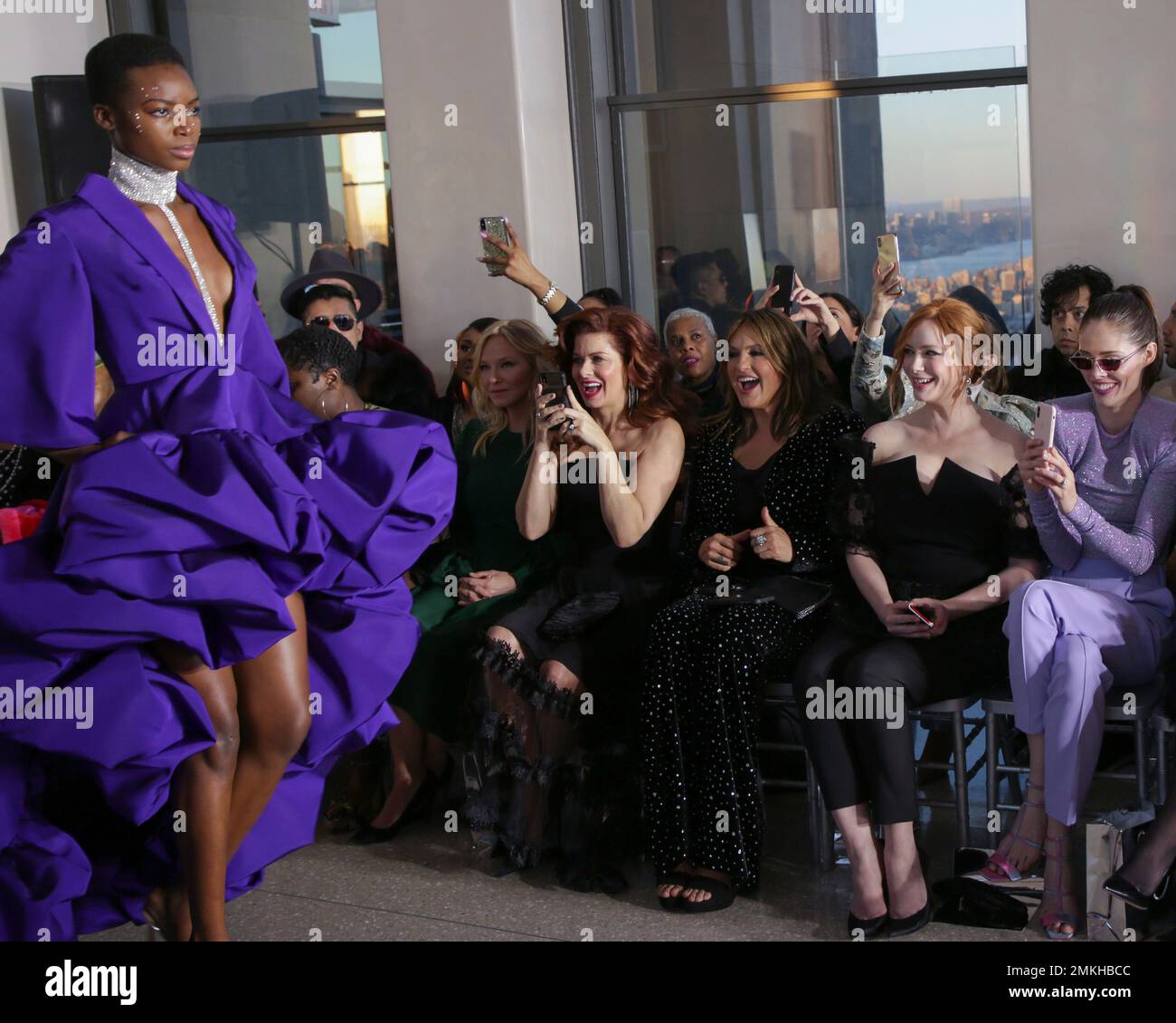 Actresses Kelli Giddish, from left, Debra Messing, Mariska Hargitay ...