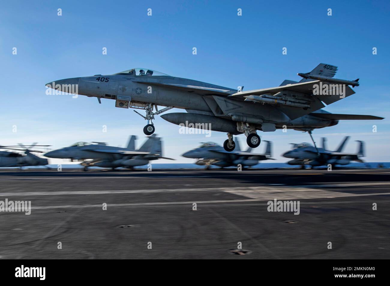 Adria. 15. Januar 2023. Ein F/A-18F Super Hornet Flugzeug ...