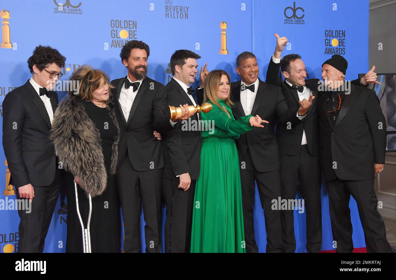 The cast and crew of "Spider-Man: Into the Spider-Verse" pose in the ...