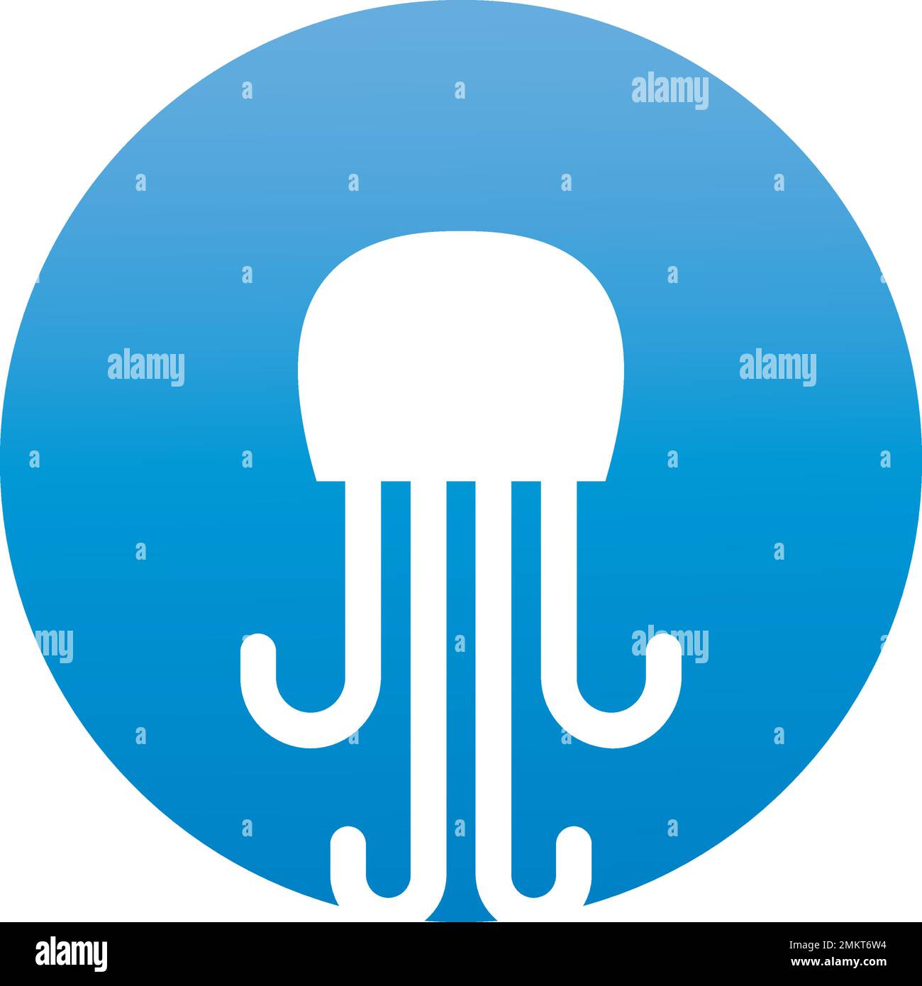 Das Quallen-Vektorsymbol zeigt ein einfaches Design Stock-Vektorgrafik ...