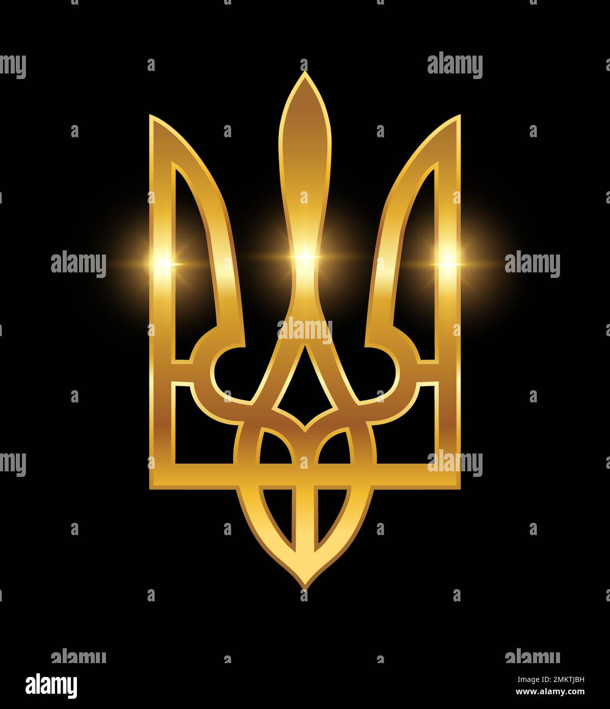 Eine Vektordarstellung des ukrainischen Trident Logo Emblem Ukraine ...