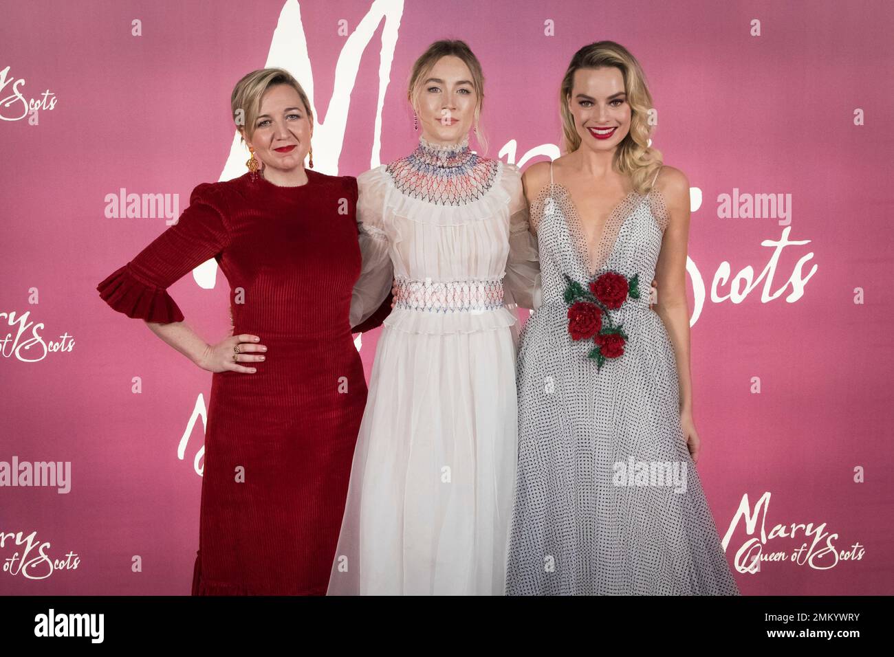 Director Josie Rourke, from left, actresses Saoirse Ronan and Margot ...