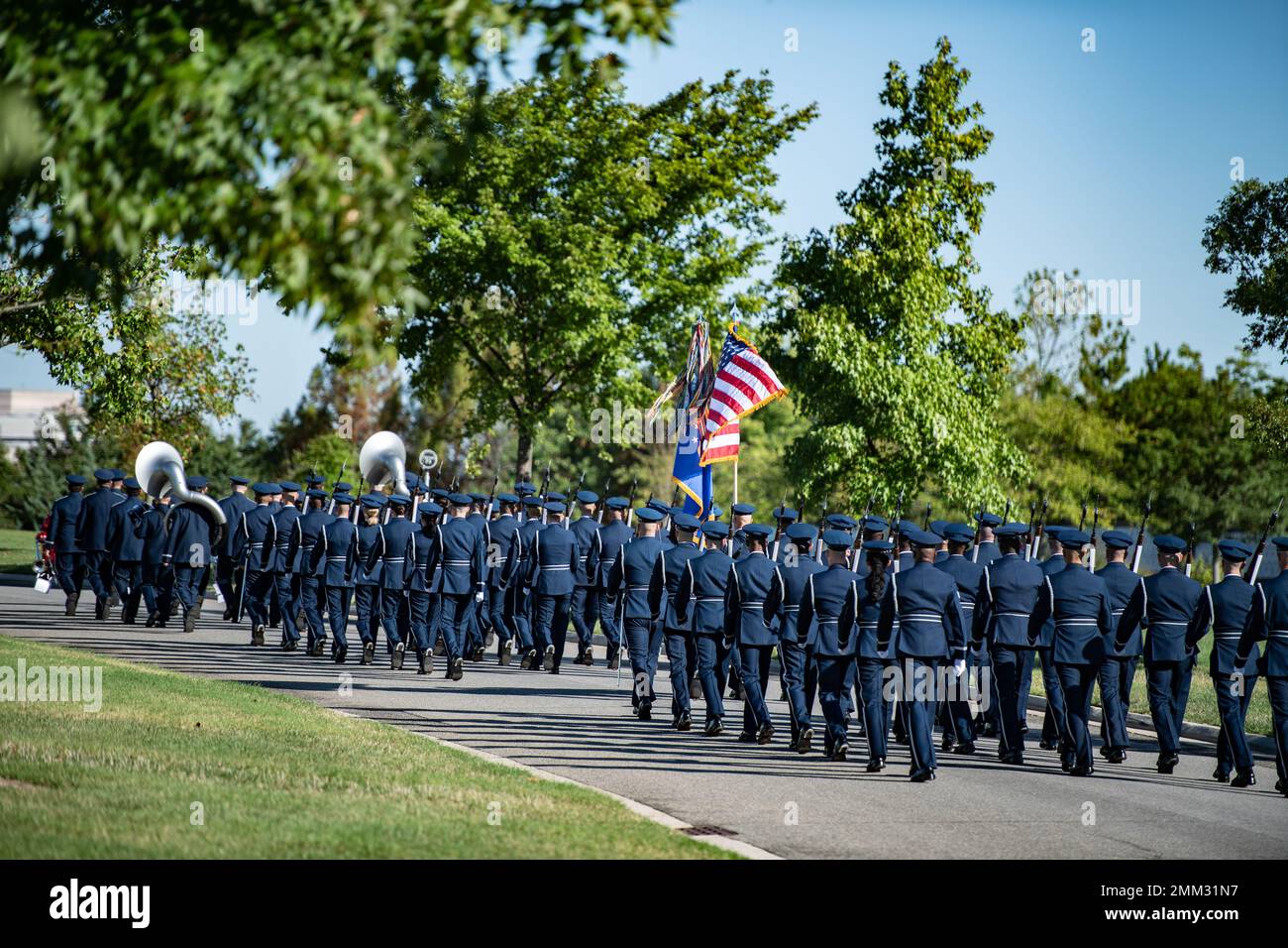 Die Ehrengarde der US-Luftwaffe, die Feierliche Brass Band der US ...