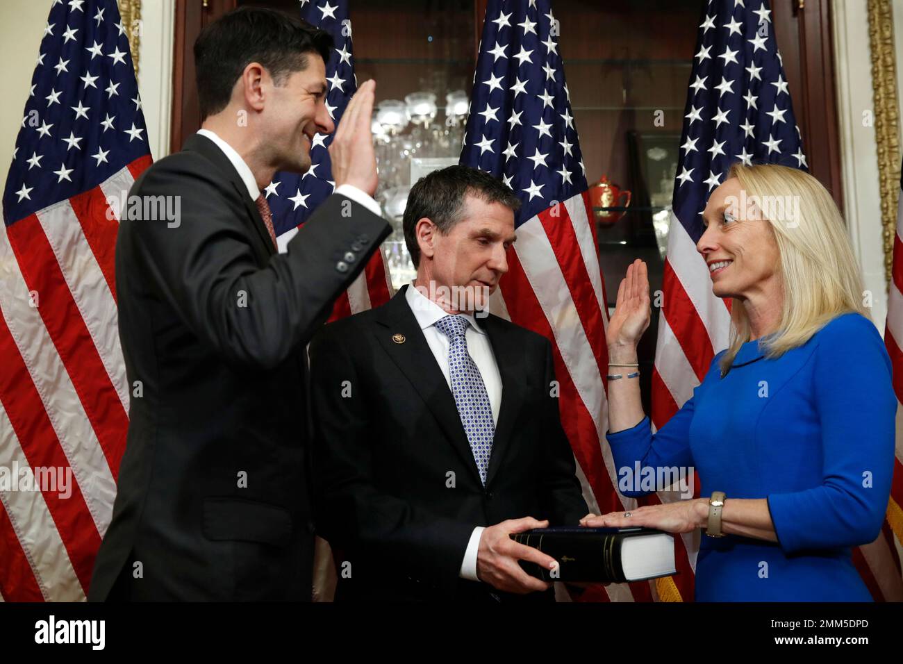 House Speaker Paul Ryan of Wis., ceremonially swears-in Rep.-elect Mary ...