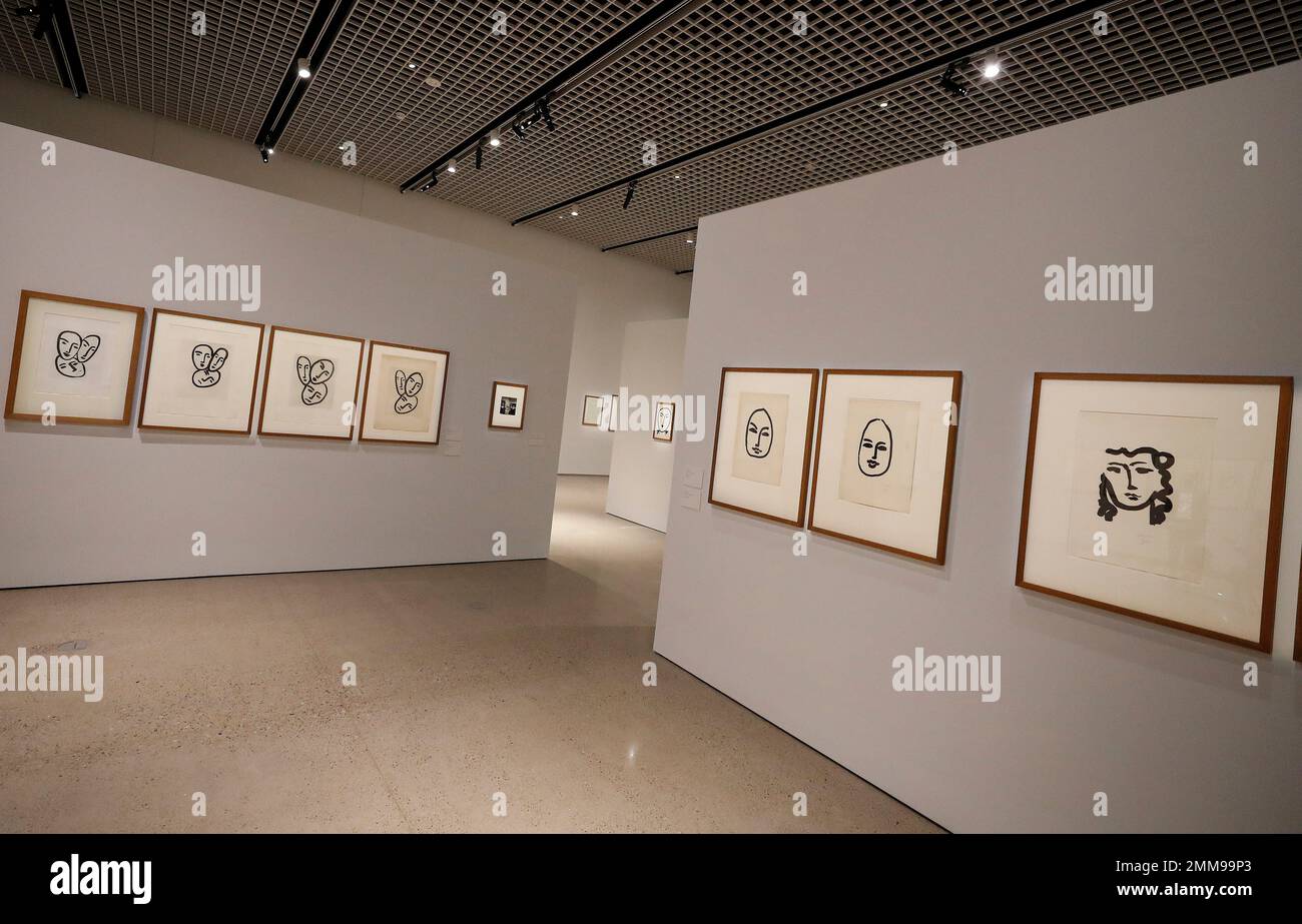 Drawings by French artist Henri Matisse are displayed at the Heard ...