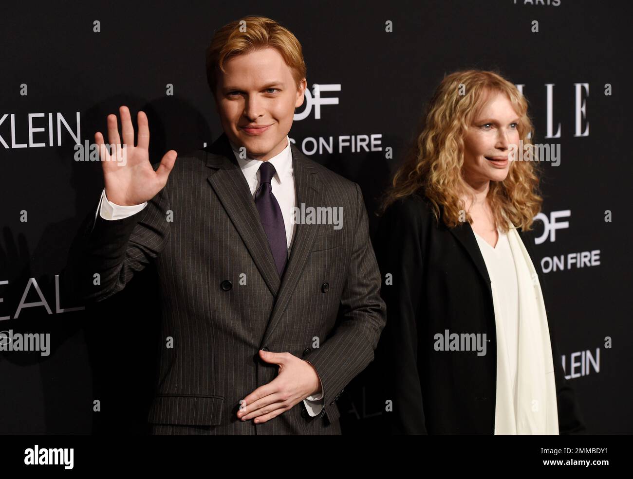 Journalist Ronan Farrow, left, and his mother, Mia Farrow, recipient of ...