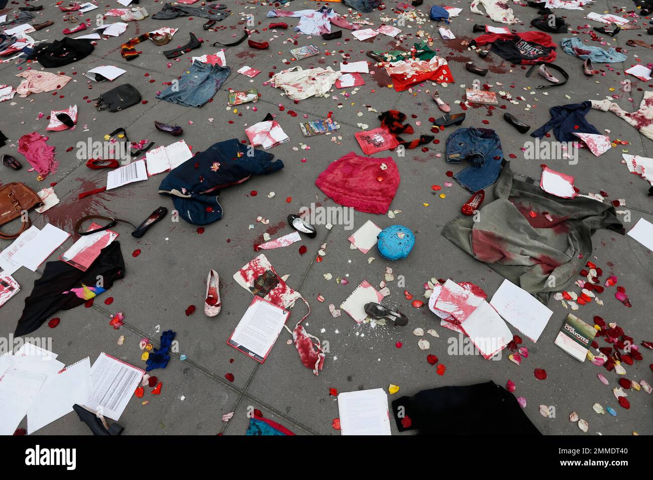 Books, shoes, backpacks and shirts in remembrance of the 1968 ...