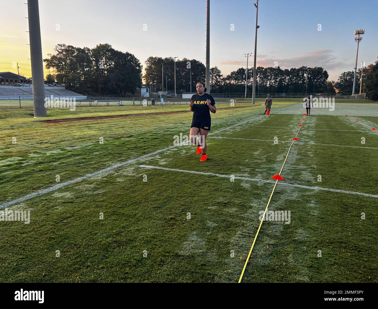US Army Sgt. Briana Polar sprintet mit der Combat Camera Company ...