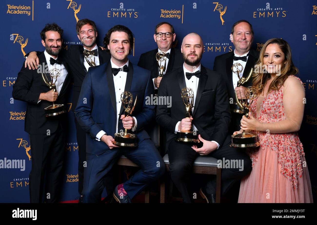 Jay Duplass, from left, Mark Duplass, Maclain Way, Dan Braun, Chapman ...
