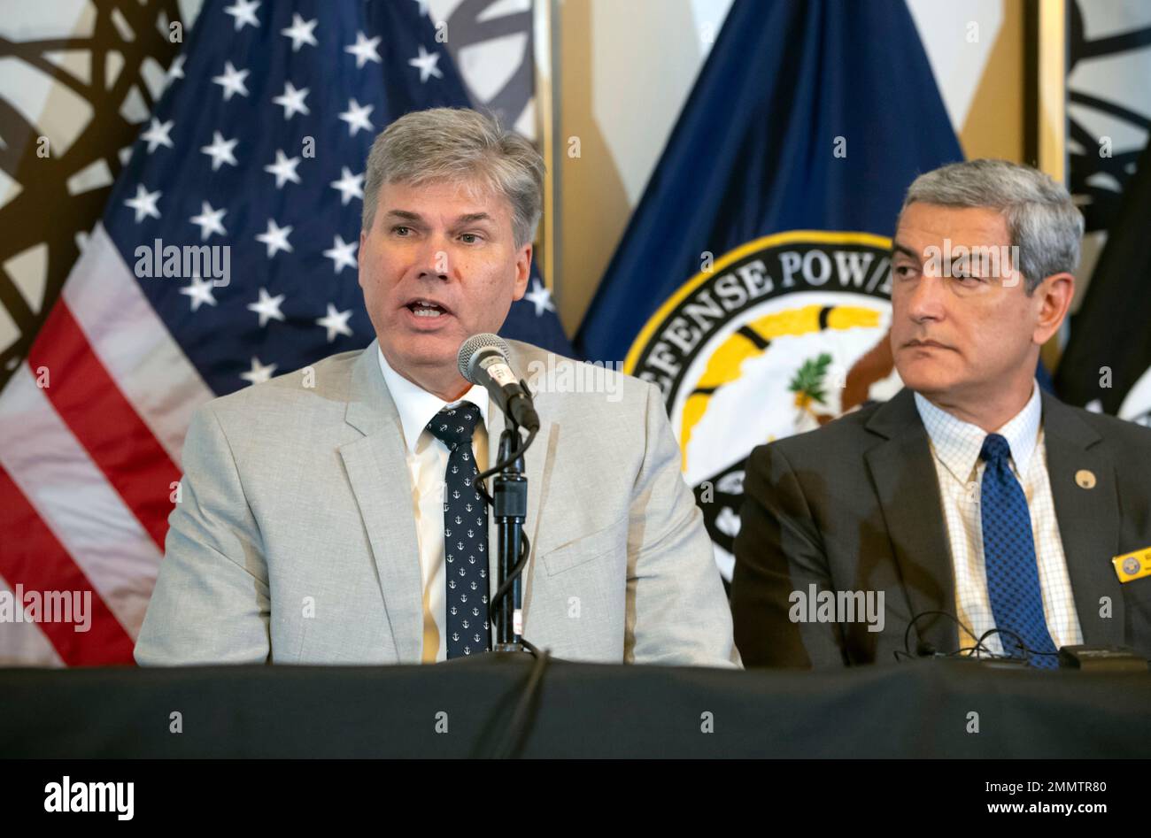 John Byrd, left, of the Defense POW/MIA Accounting Agency's Central ...