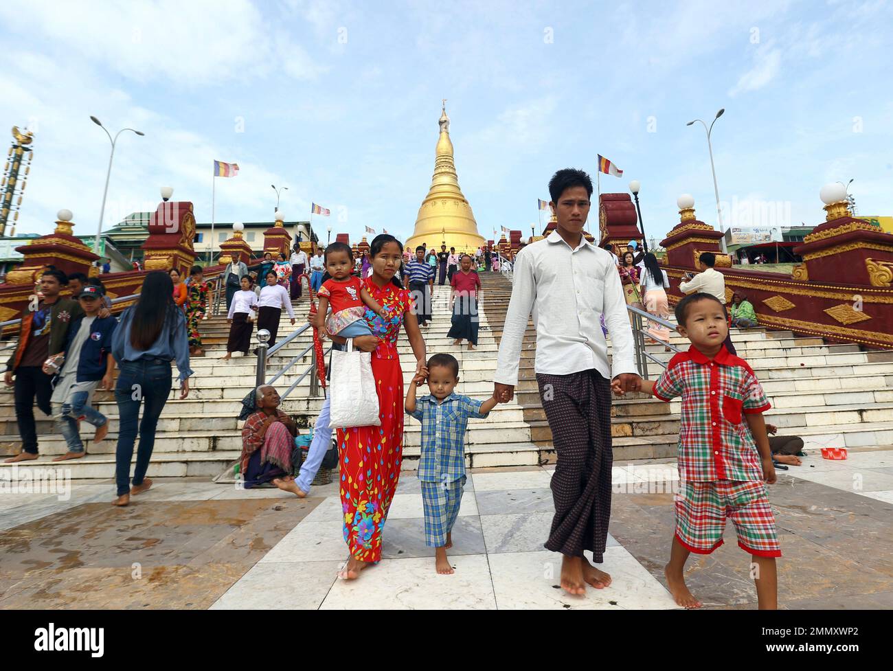 Buddhist devotees visit the Uppatasanti Pagoda as they celebrate the ...