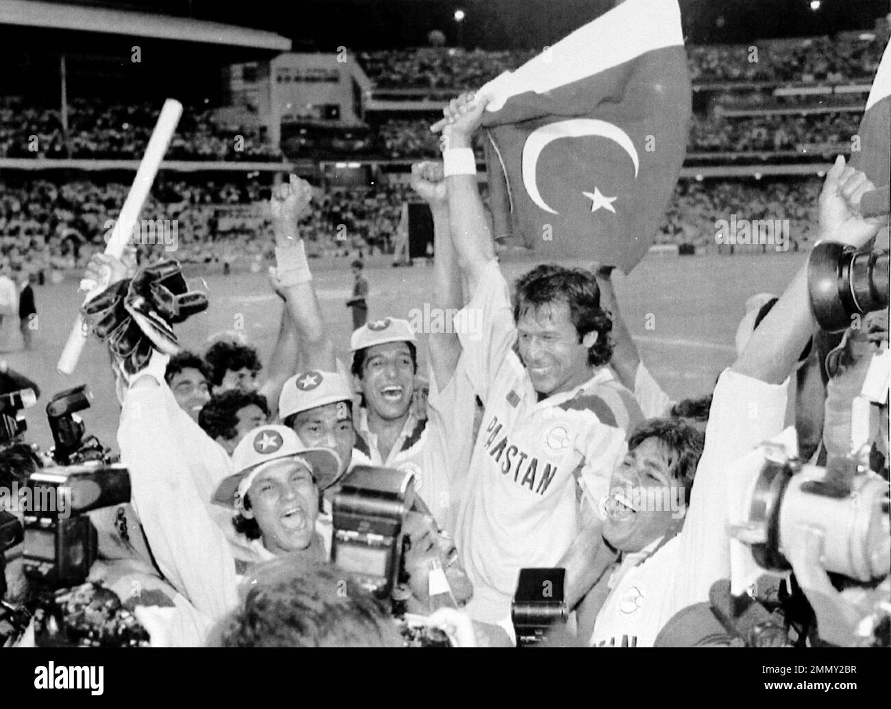 FILE - In this March 25, 1992 file photo, Pakistan's cricket captain ...
