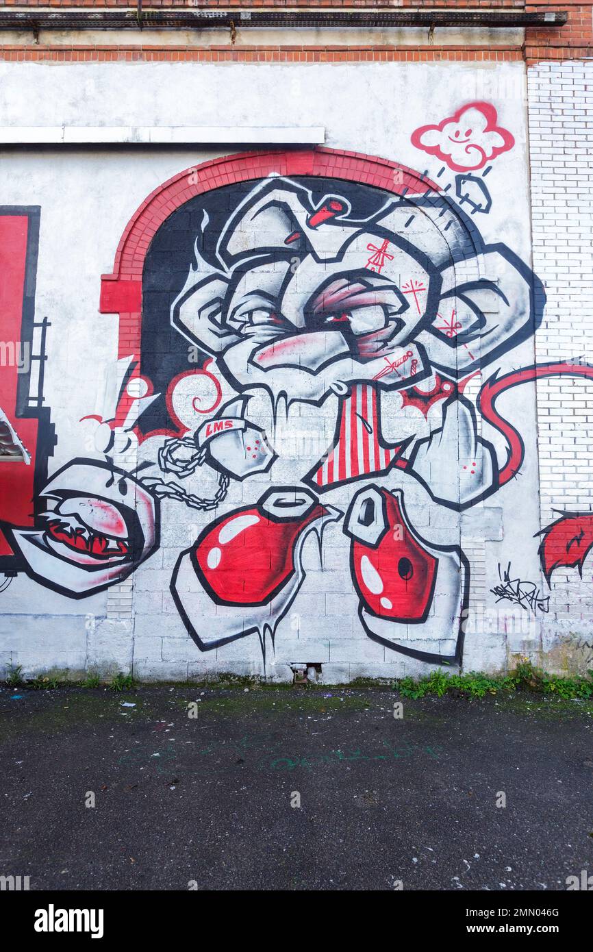 Frankreich, Meurthe et Moselle, Nancy, Street Art in der industriellen ...