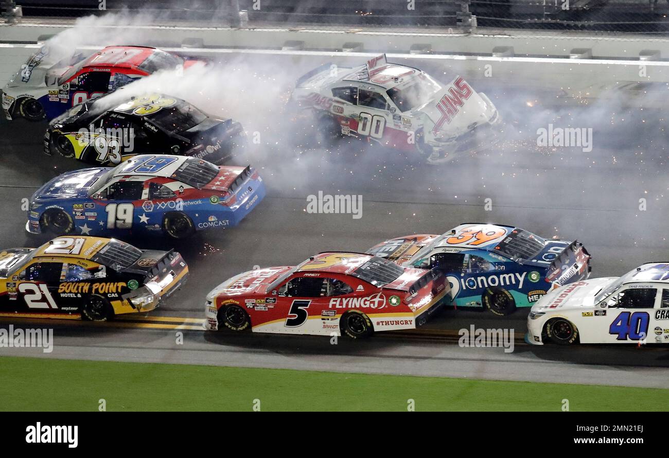 Drivers, including Daniel Hemric (21), Brandon Jones (19), Michael ...