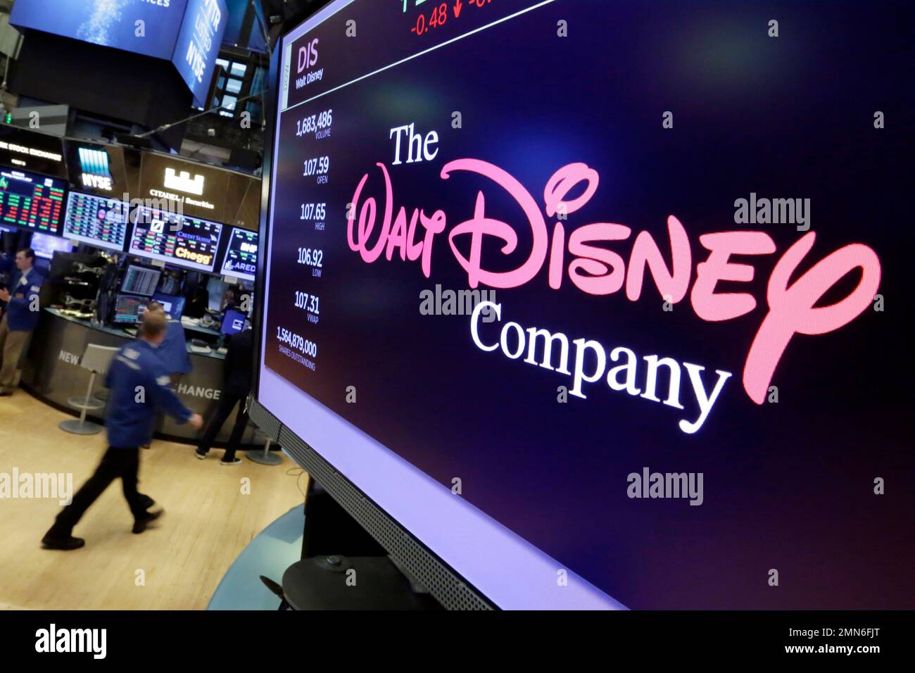 FILE - In this Aug. 8, 2017, file photo, The Walt Disney Co. logo ...