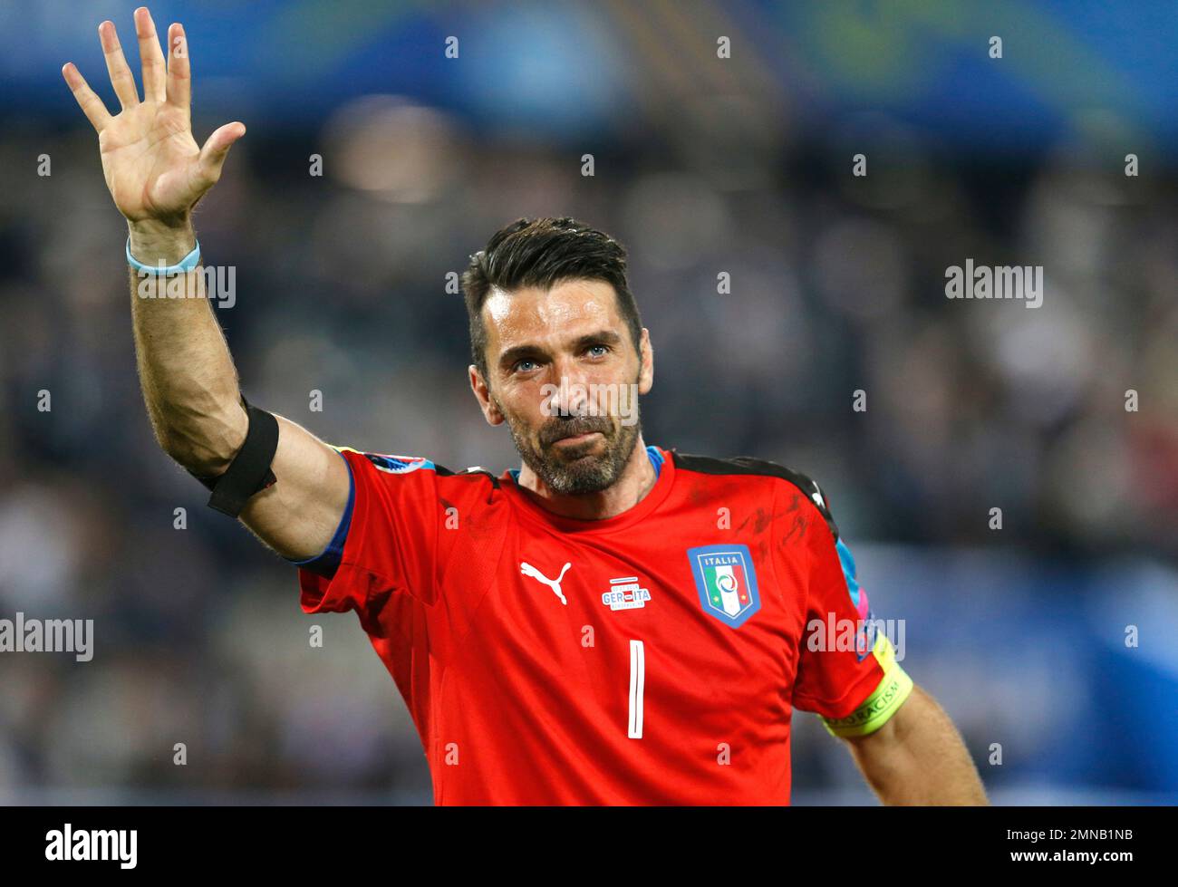 FILE - In this Saturday, July 2, 2016 file photo, Italy goalkeeper ...