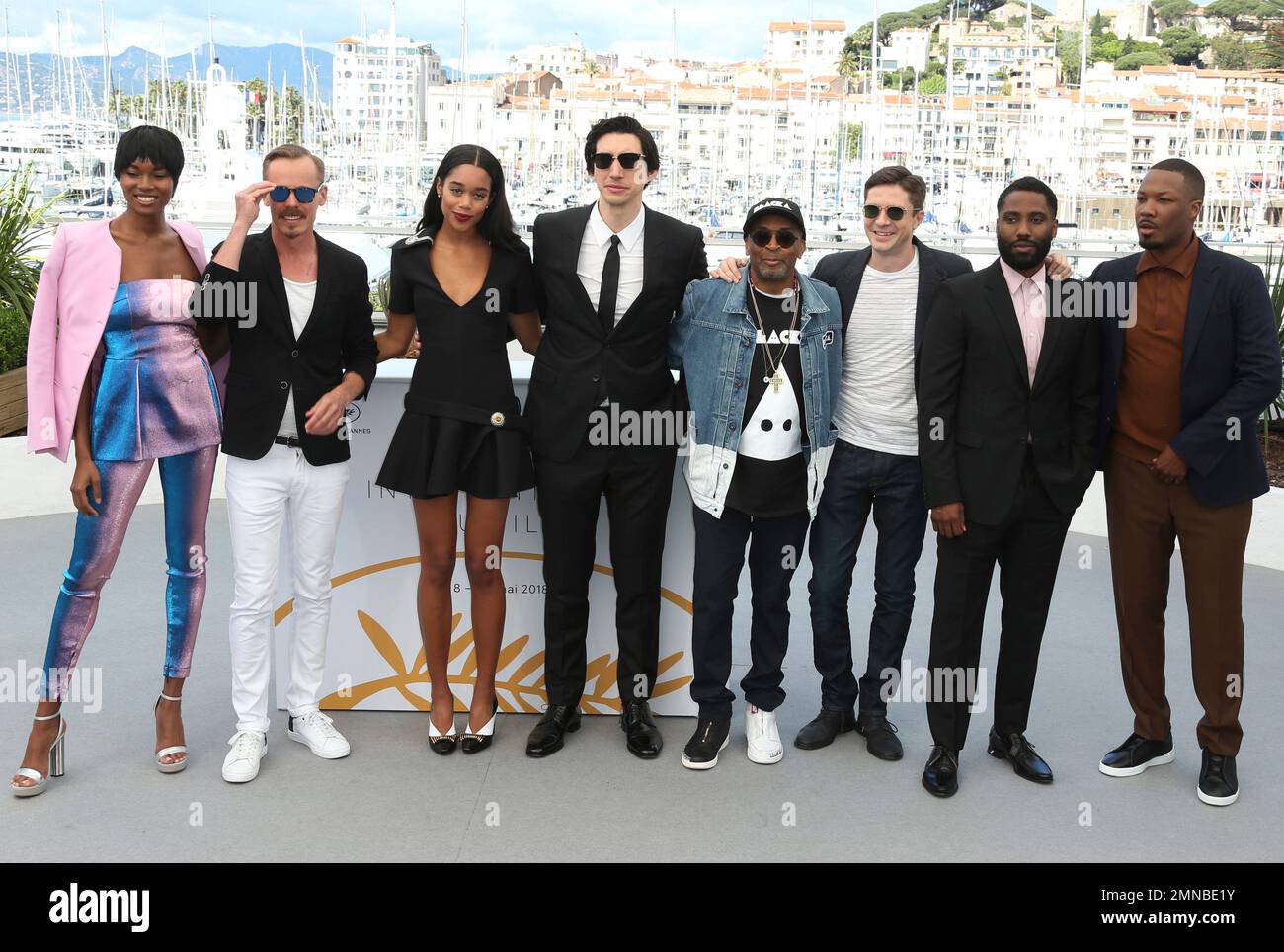 Actors Damaris Lewis, from left, Jasper Paakkonen, Laura Harrier, Adam ...
