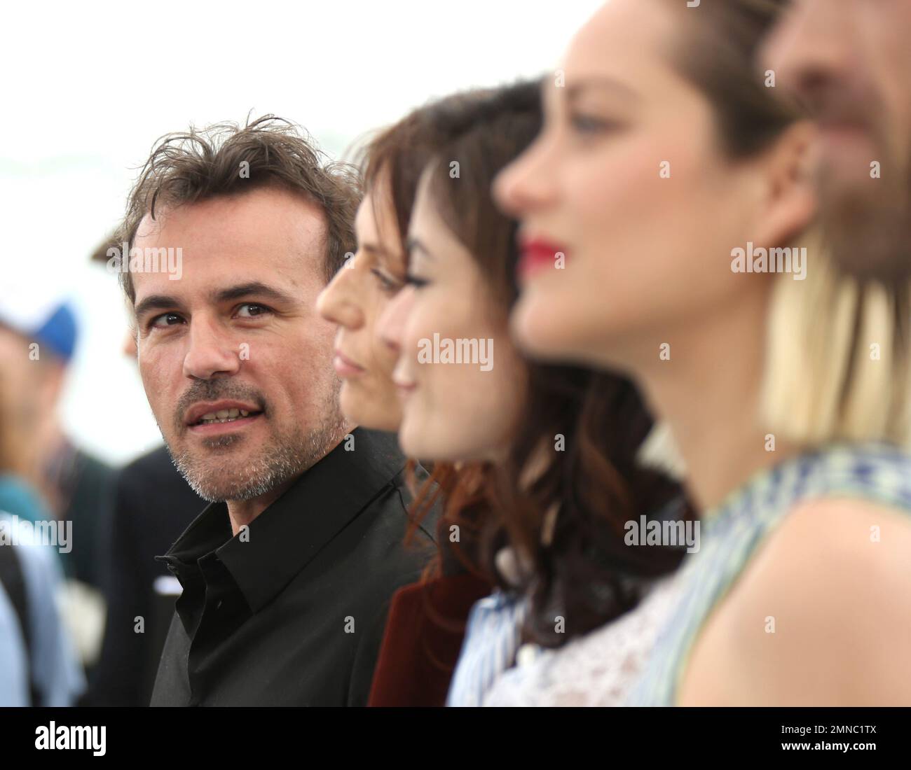 Actor Stephane Rideau, from left, actress Amelie Daure, director ...