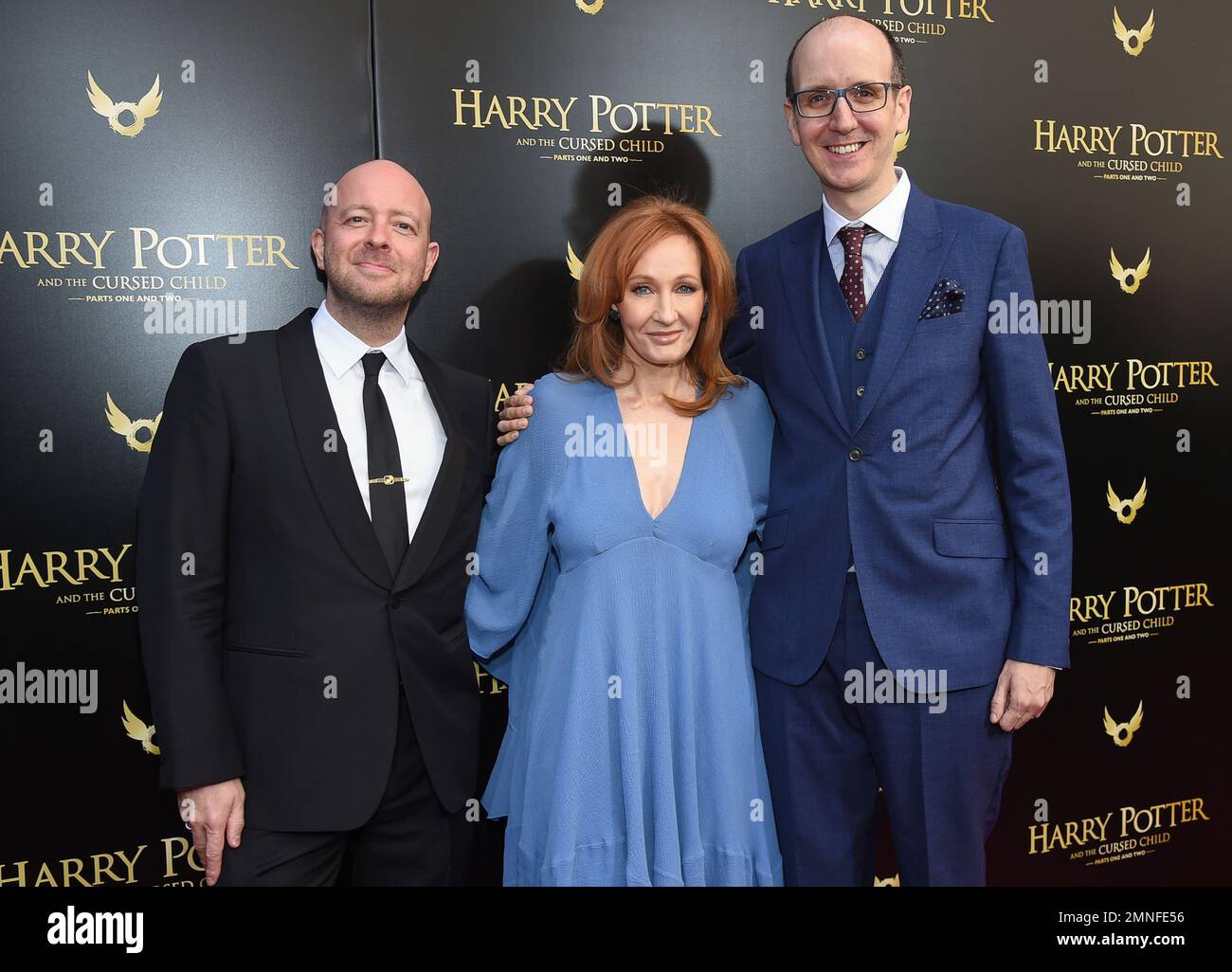 Director John Tiffany, left, author J.K. Rowling and playwright Jack ...