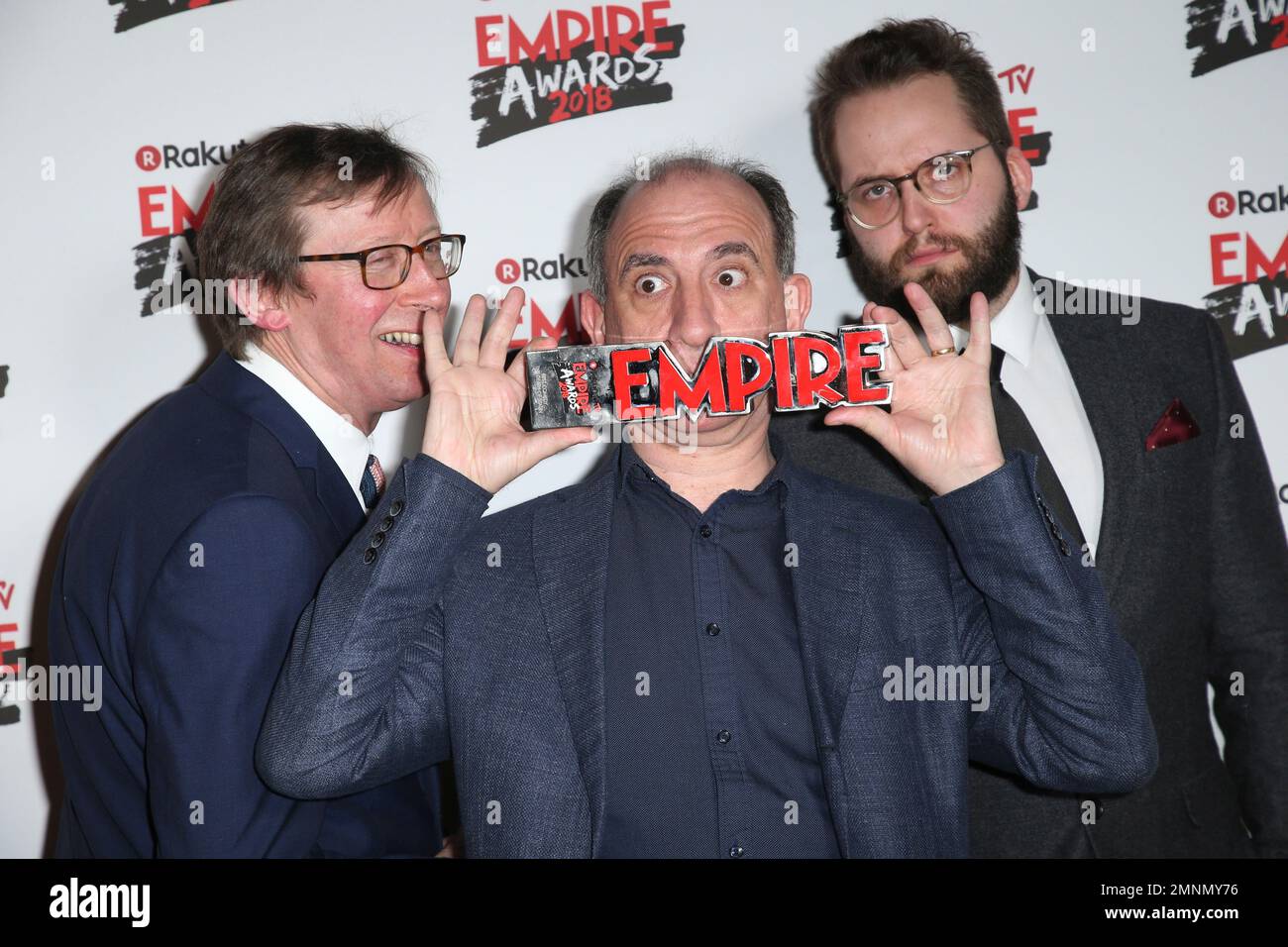 Kevin Loader, Armando Iannucci and Peter Fellows from left to right ...