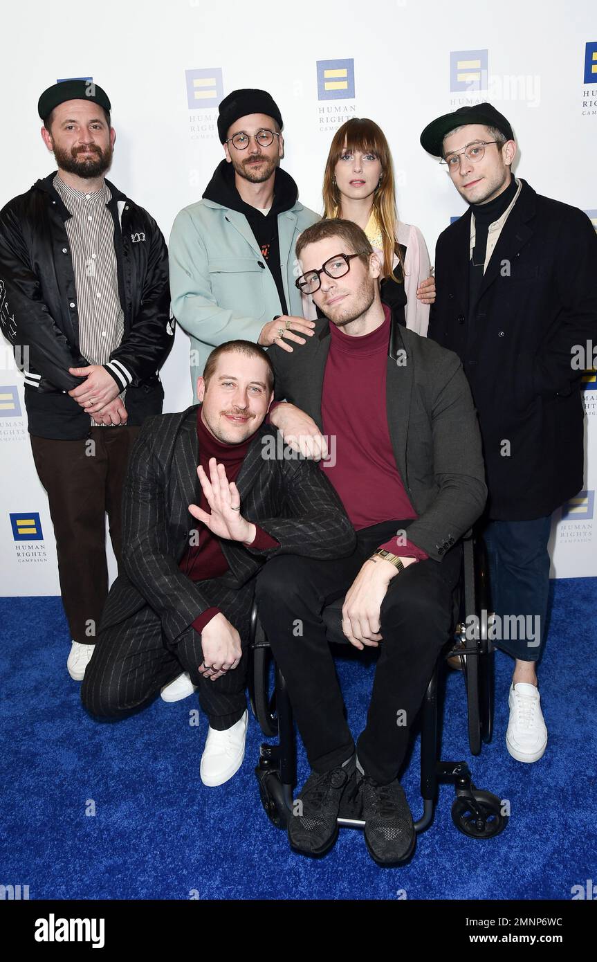 Jason Sechrist, from left, John Gourley, Eric Howk, Kyle O'Quin and ...